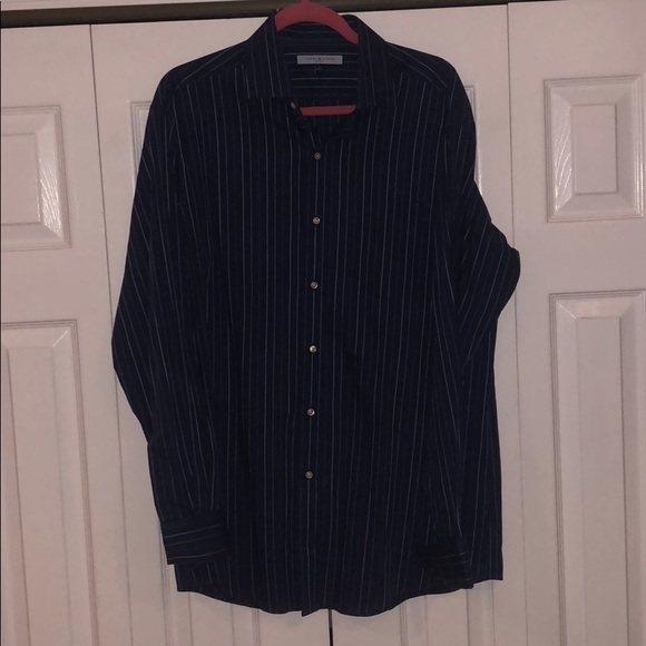Tommy Hilfiger | Shirts | Mens Button Down With Strips | Poshmark